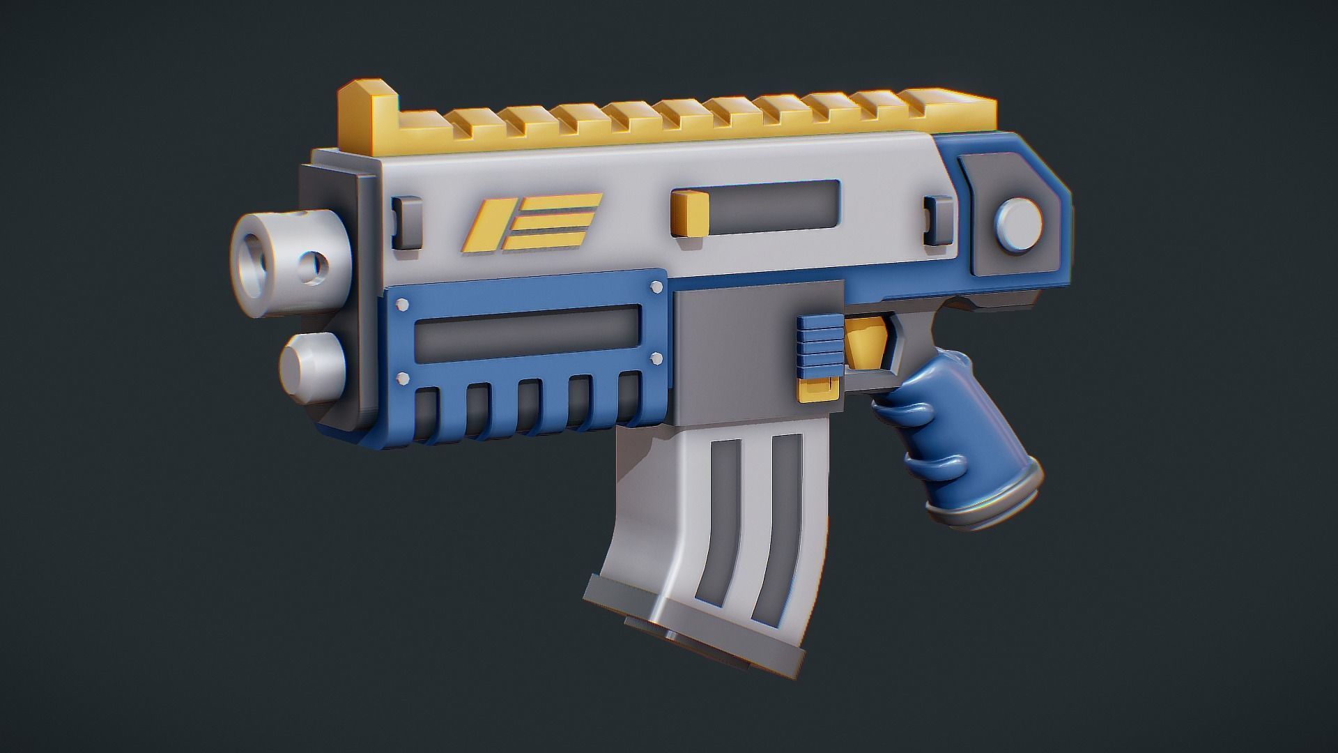 Simple Cartoon Assault Rifle 3D model | CGTrader