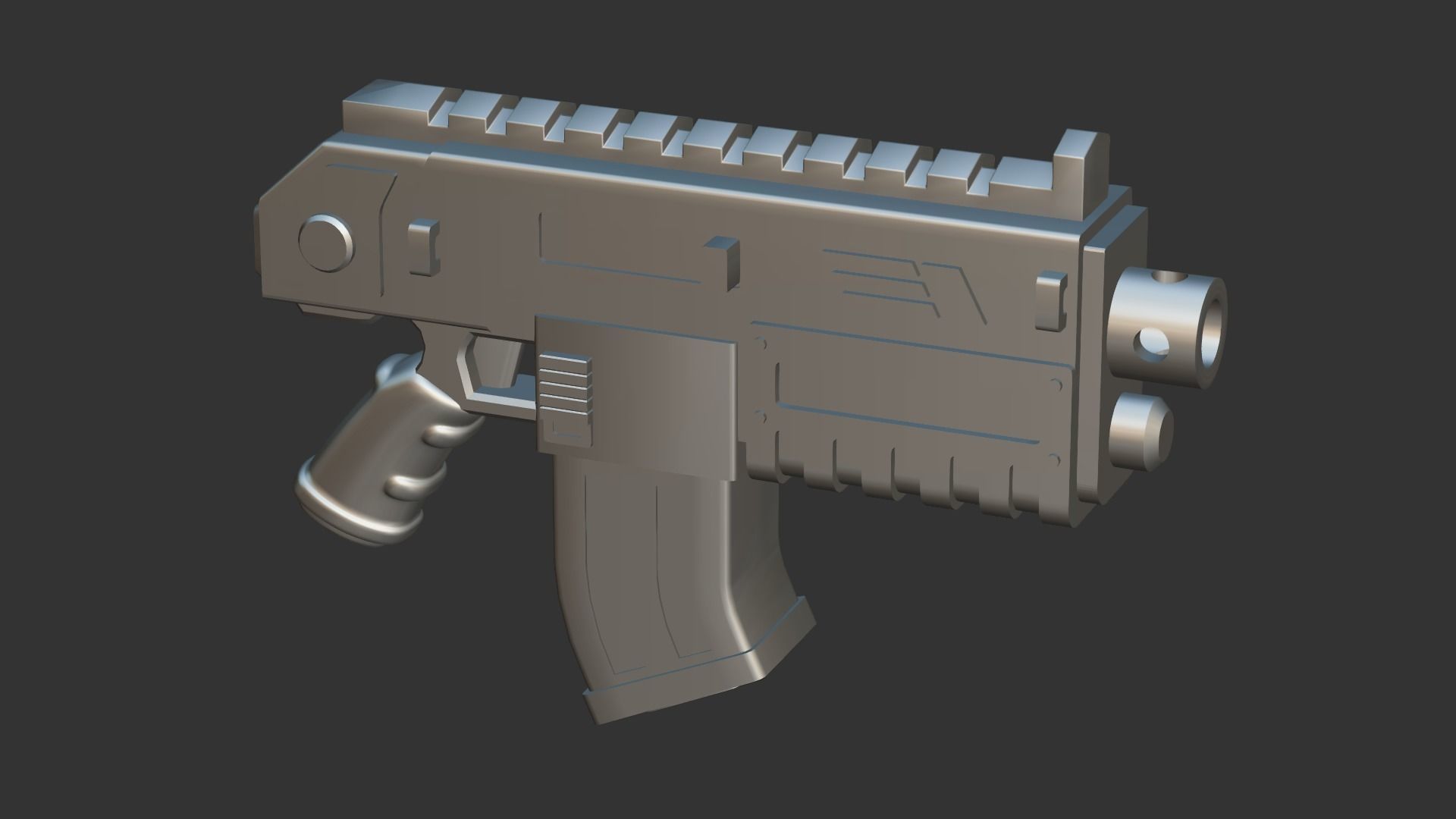 Simple Cartoon Assault Rifle 3D model | CGTrader