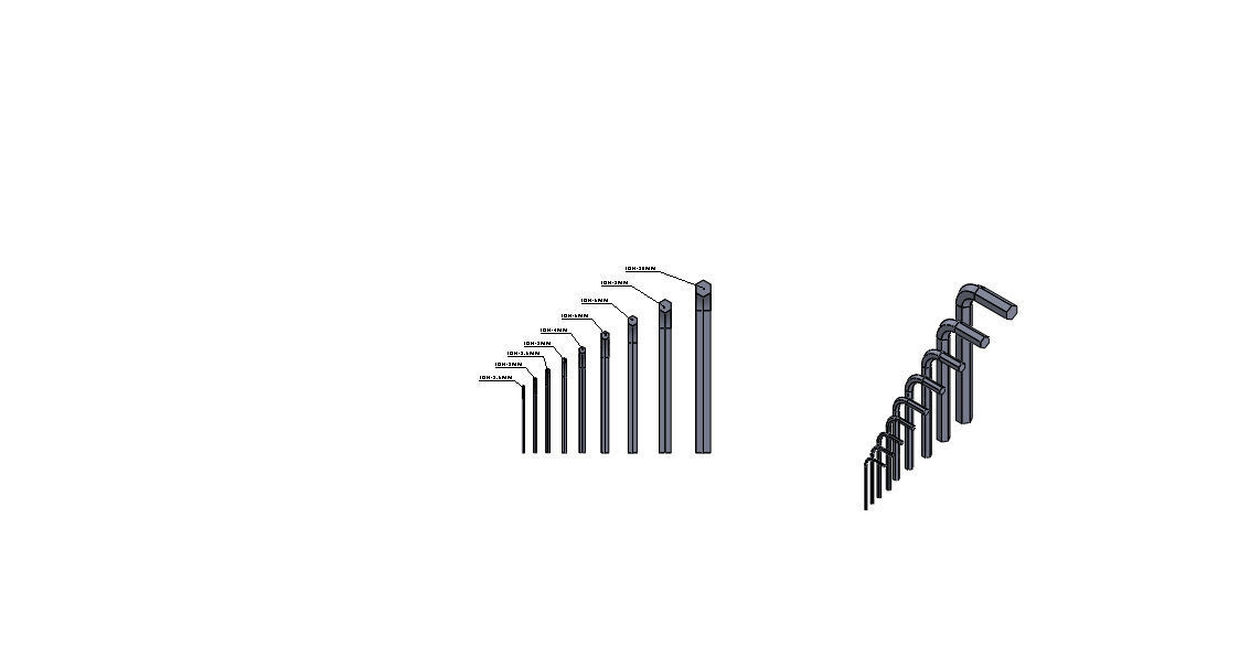 Allen Key Set free 3D model | CGTrader