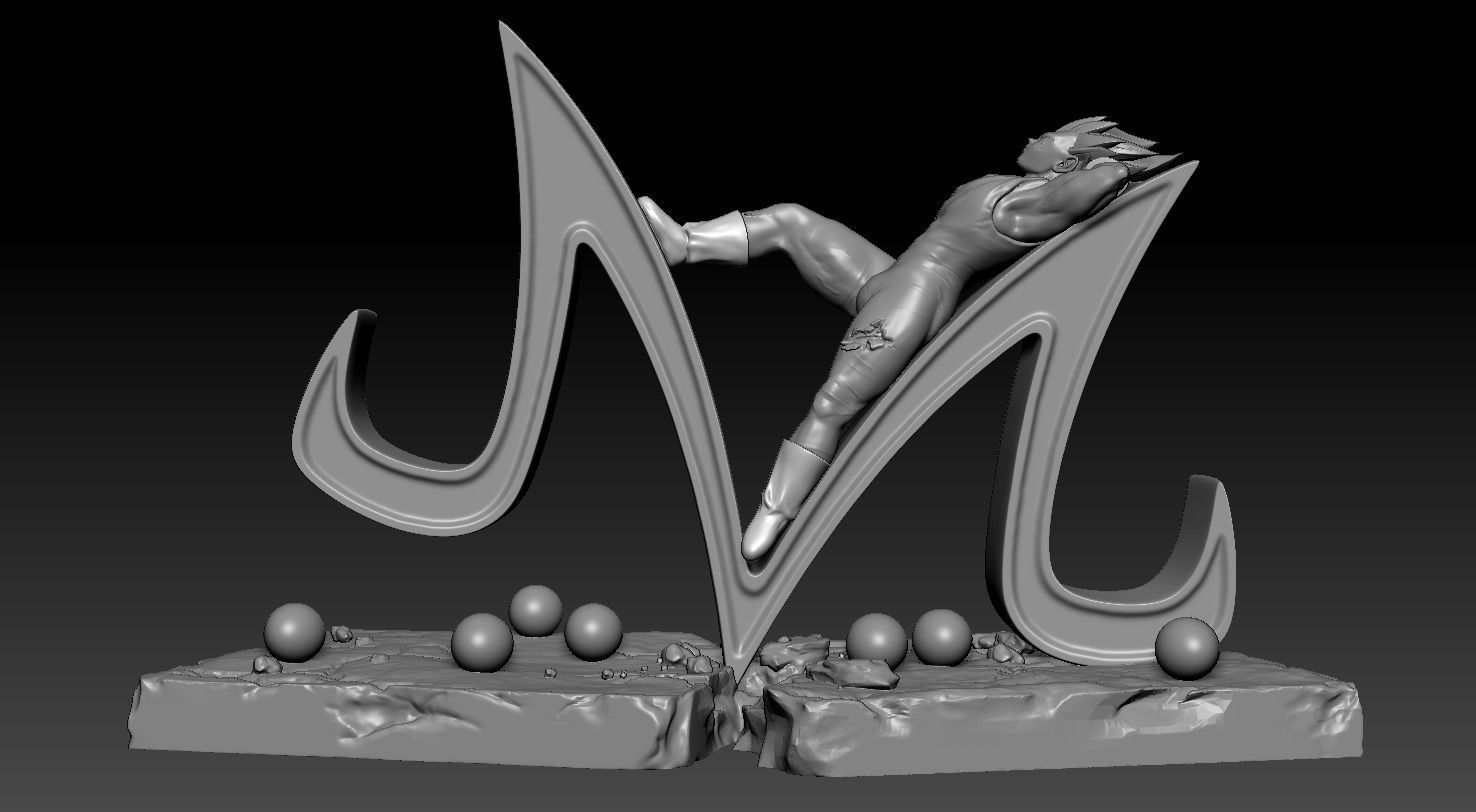 Chillin Vegeta - Majin Vegeta 3D printable model 3D model | CGTrader