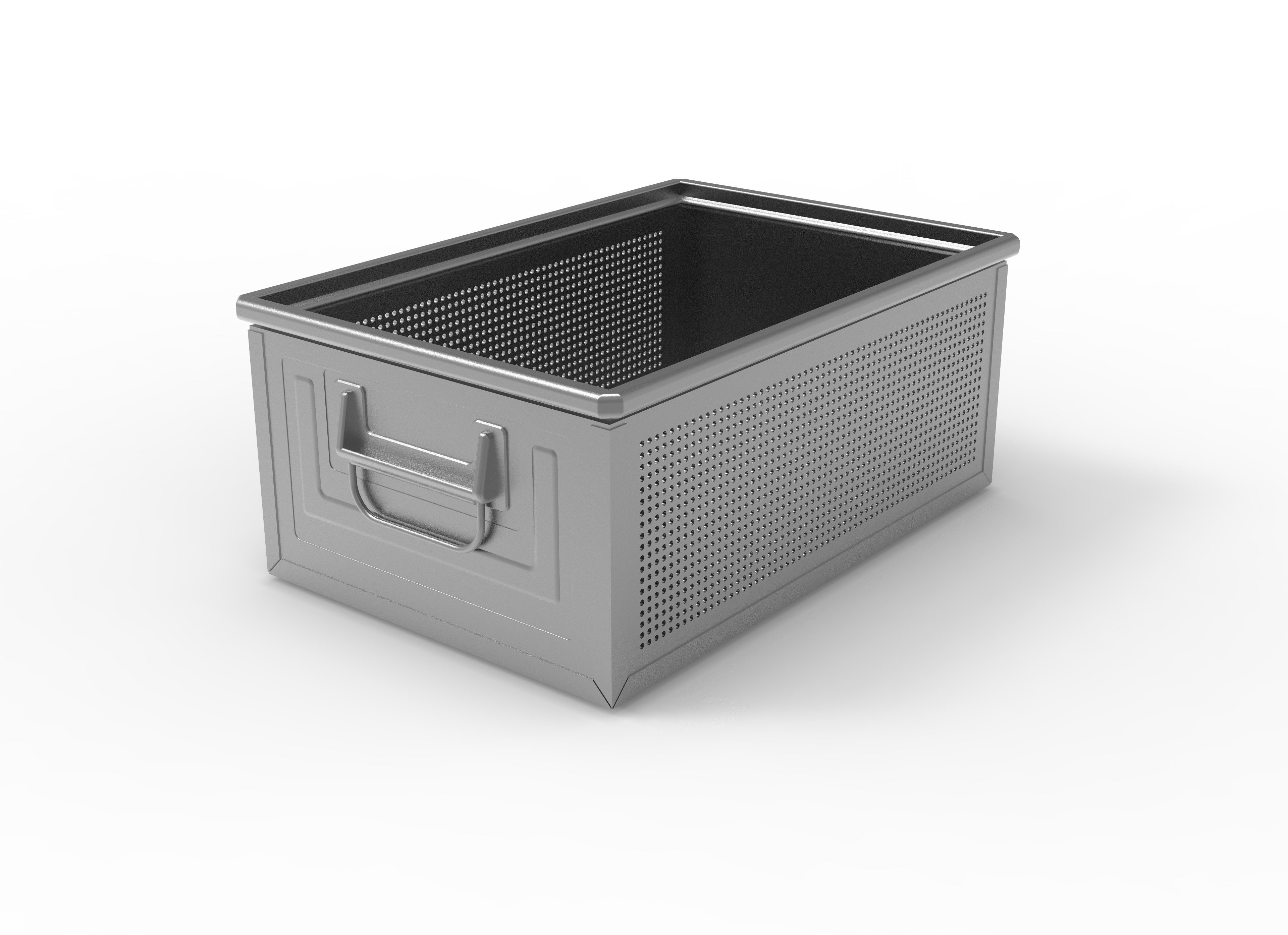 Stackable Steel Box 3D model | CGTrader