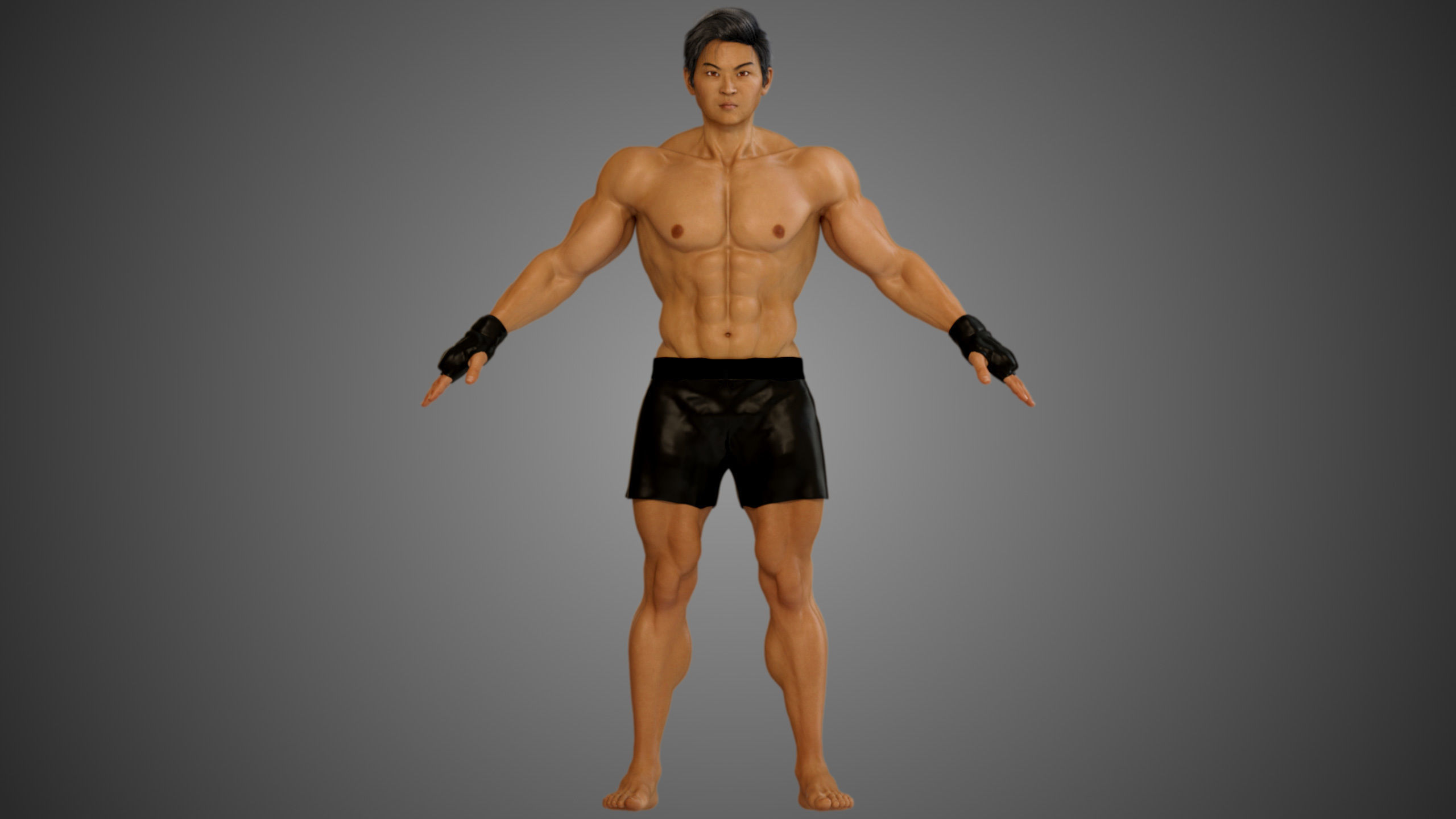 Male Asian BOX - MMA Fighter 3D model animated | CGTrader