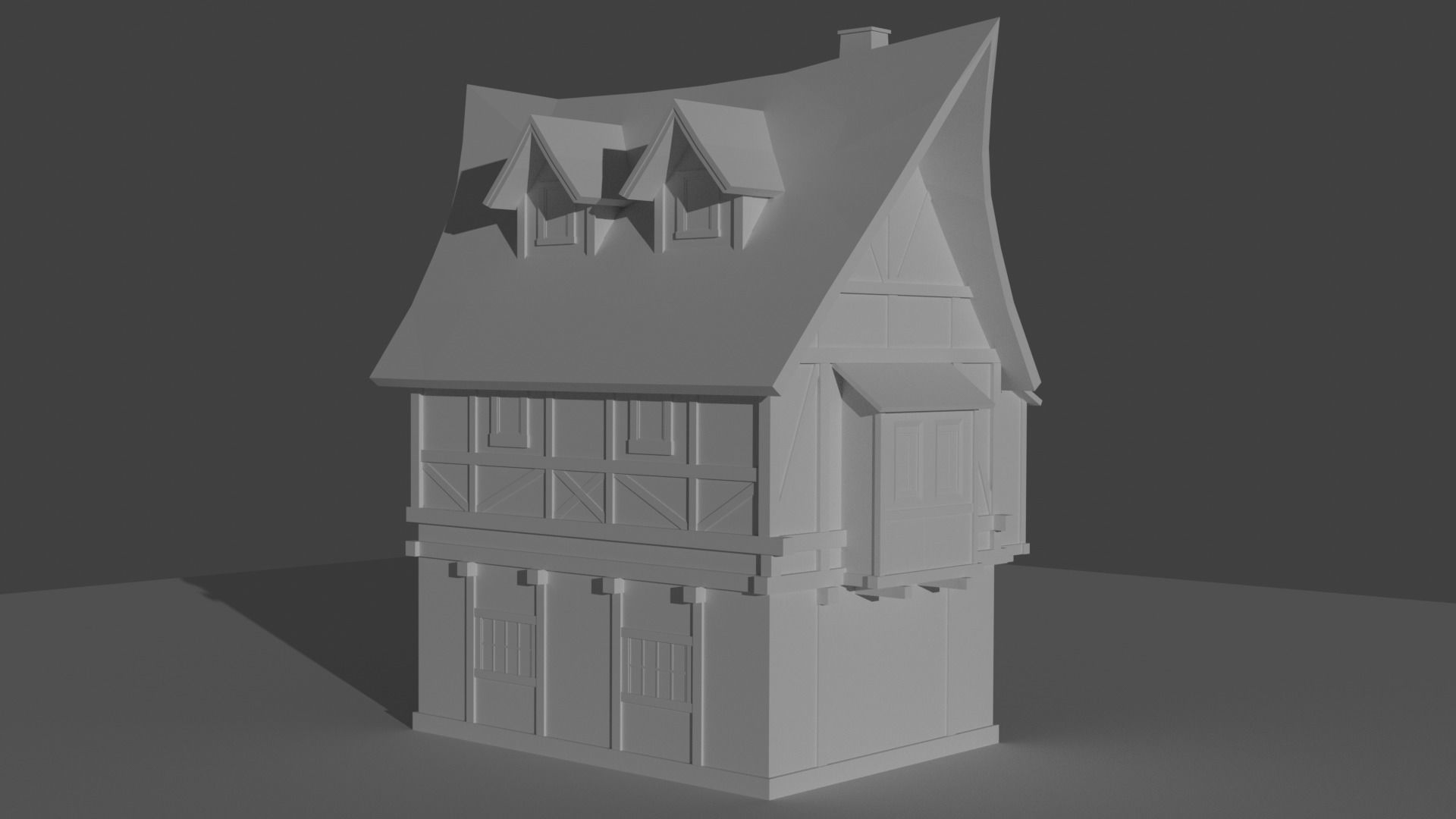 Medieval House Blender 3D Model free 3D model | CGTrader