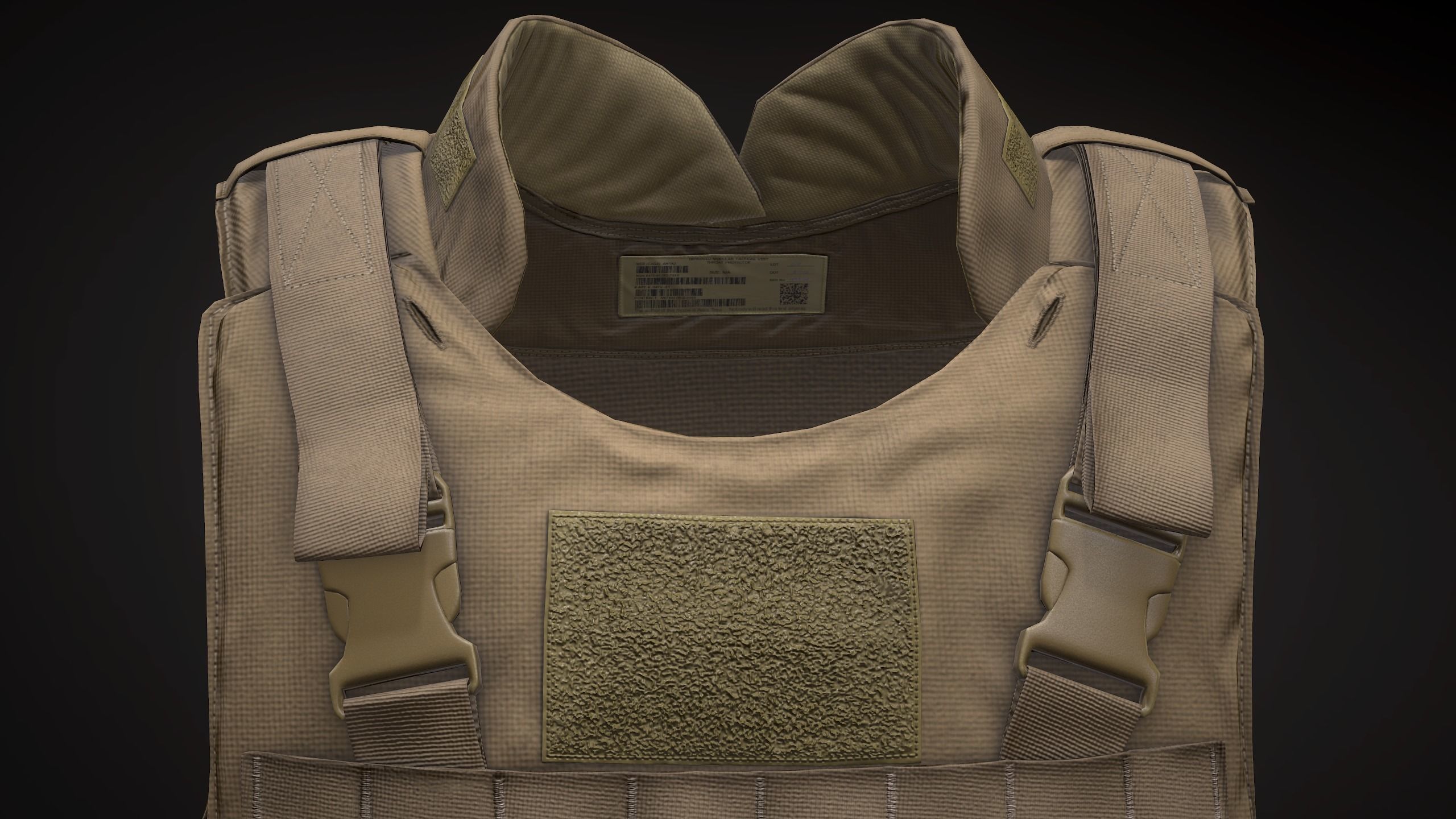 3D model Improved Modular Tactical Vest VR / AR / low-poly | CGTrader