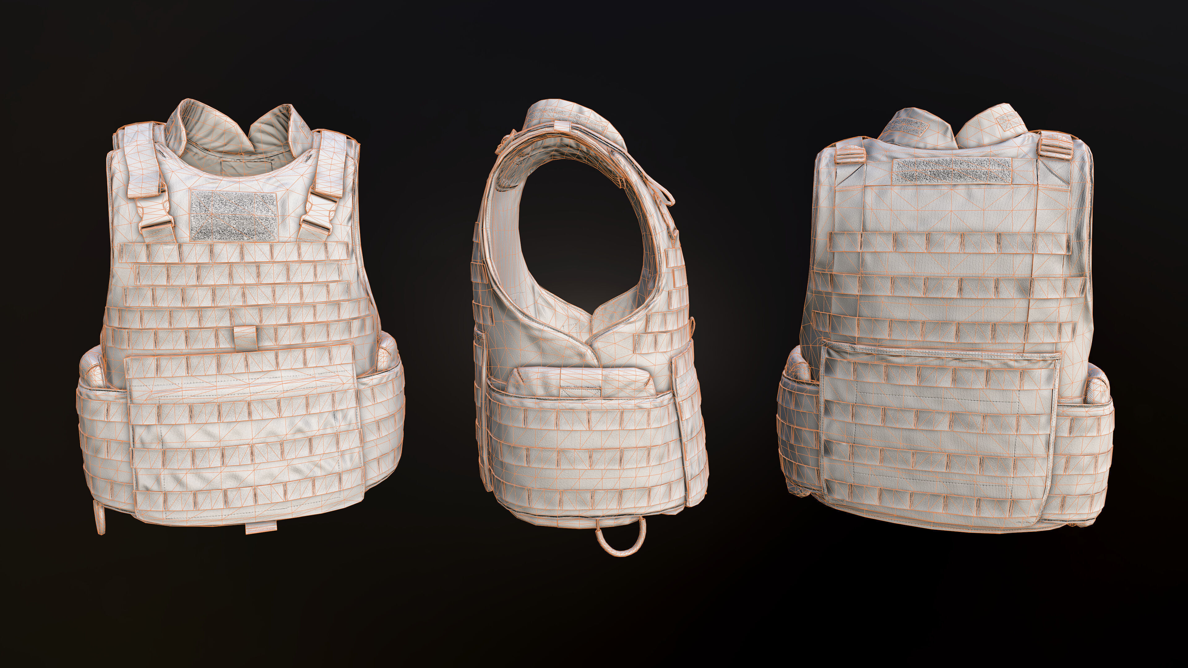 3D model Improved Modular Tactical Vest VR / AR / low-poly | CGTrader
