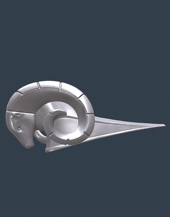 Dodge RAM logo on the hood 3D model 3D printable | CGTrader