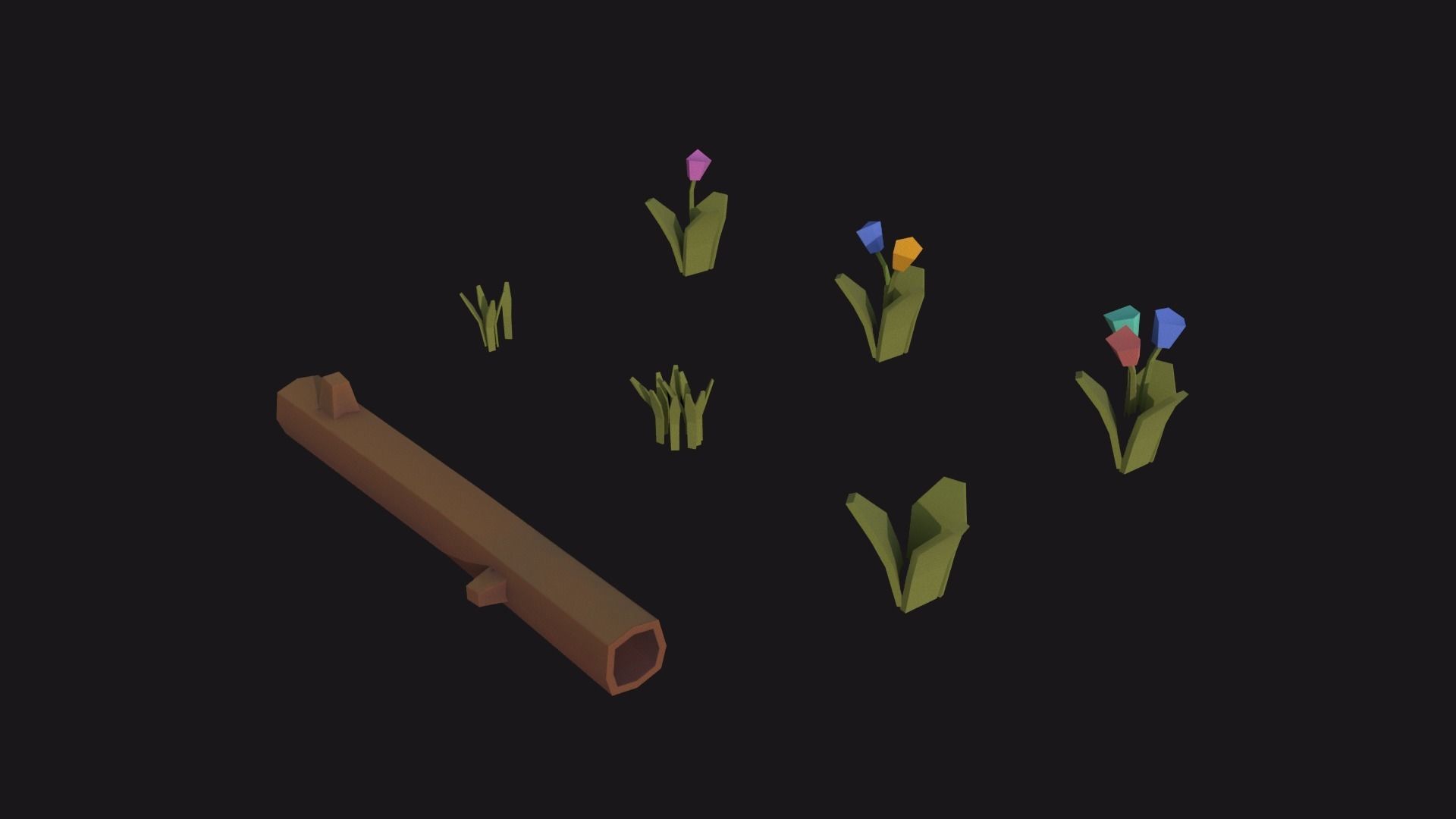 3D model Tree Set unity VR / AR / low-poly | CGTrader