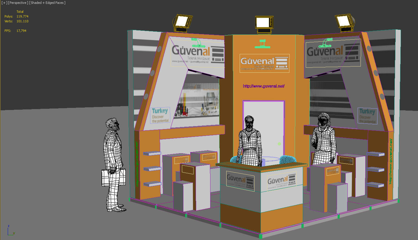 Exhibition Stand - ST0058 3D model | CGTrader