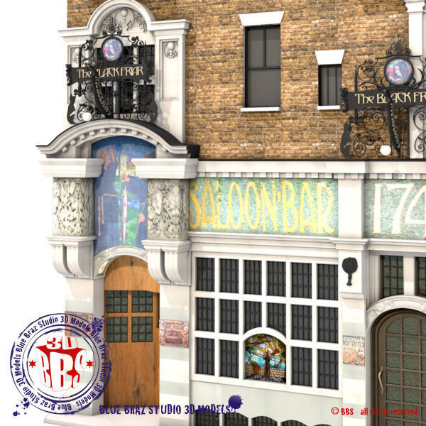English Pub 3D model | CGTrader