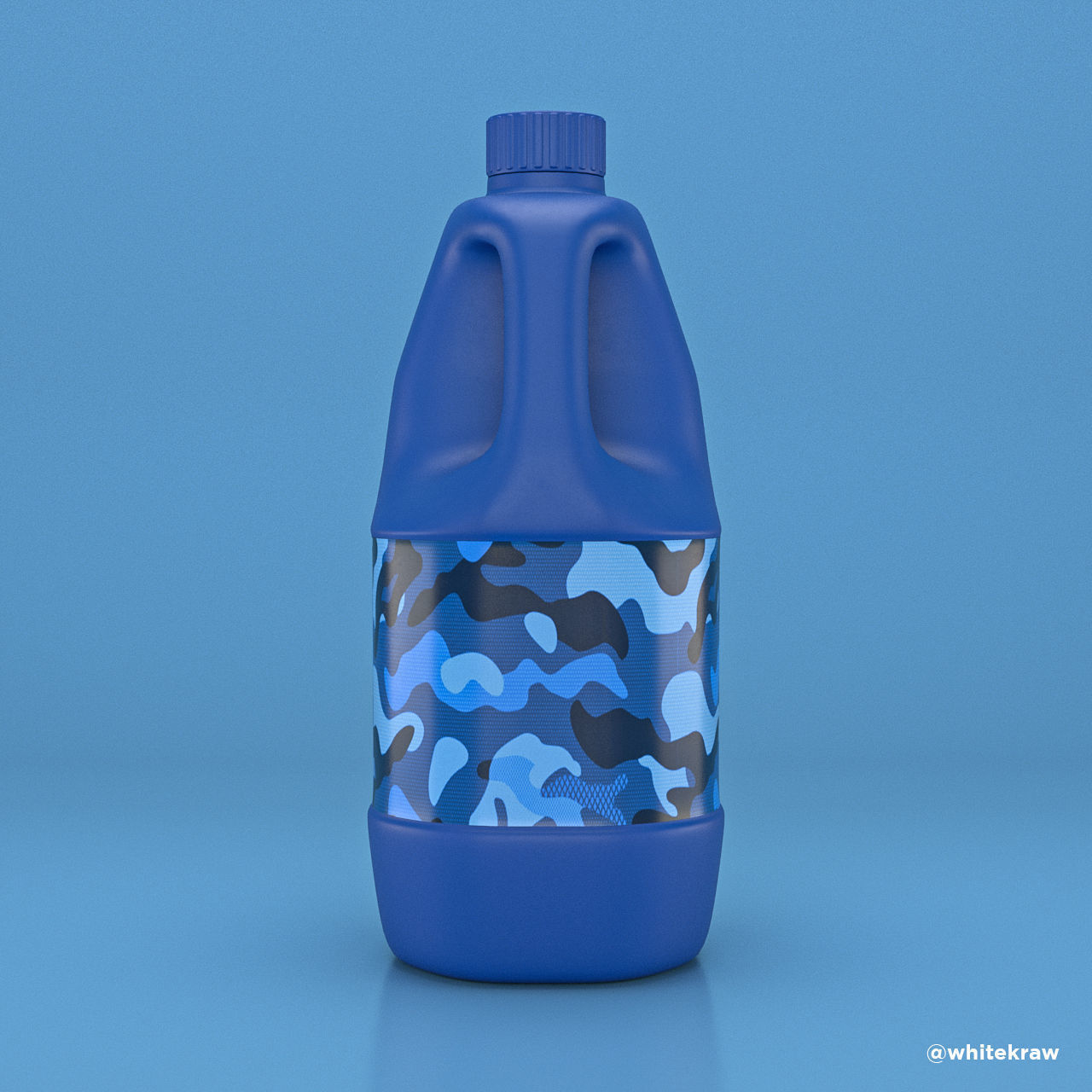 HDPE Plastic Bottle Can 3D model | CGTrader
