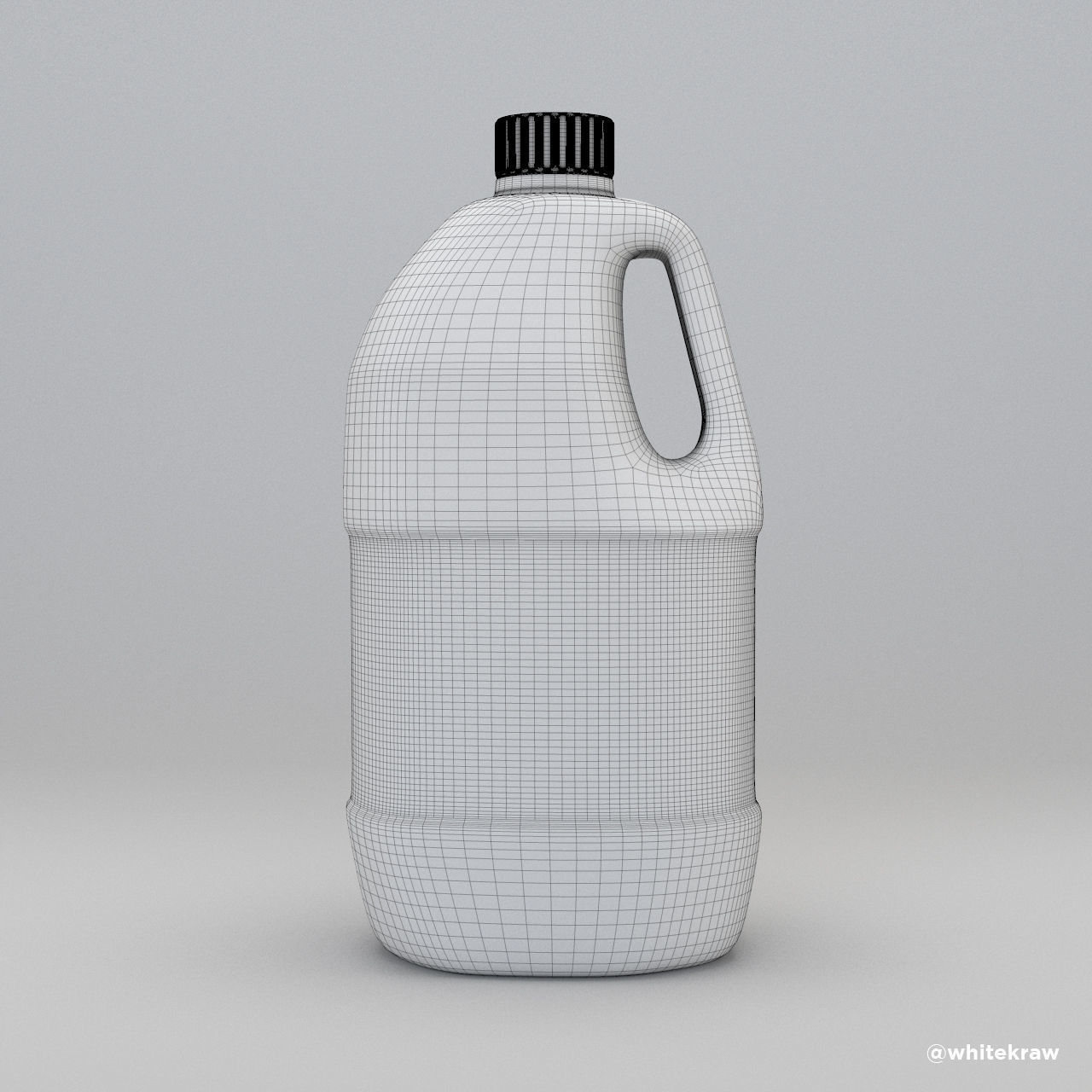 HDPE Plastic Bottle Can 3D model | CGTrader
