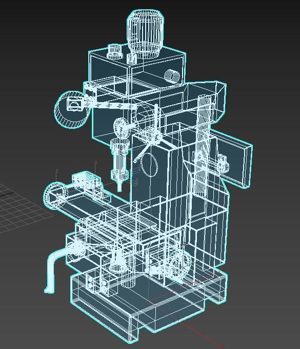 3D model Milling Machine VR / AR / low-poly | CGTrader