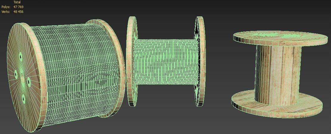 Cable Drum 3D model | CGTrader