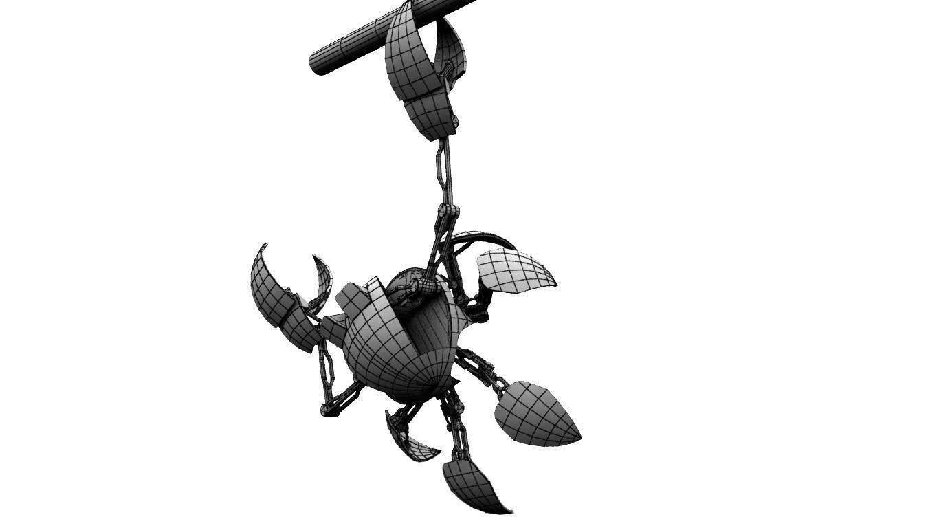 3D model Ball-crab transformer VB-2 VR / AR / low-poly rigged animated ...