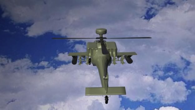 apache helicopter 3D model animated | CGTrader