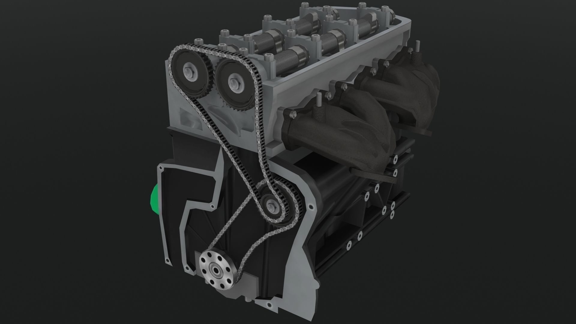 3D model Volkswagen Corrado VR6 12v engine VR / AR / low-poly | CGTrader
