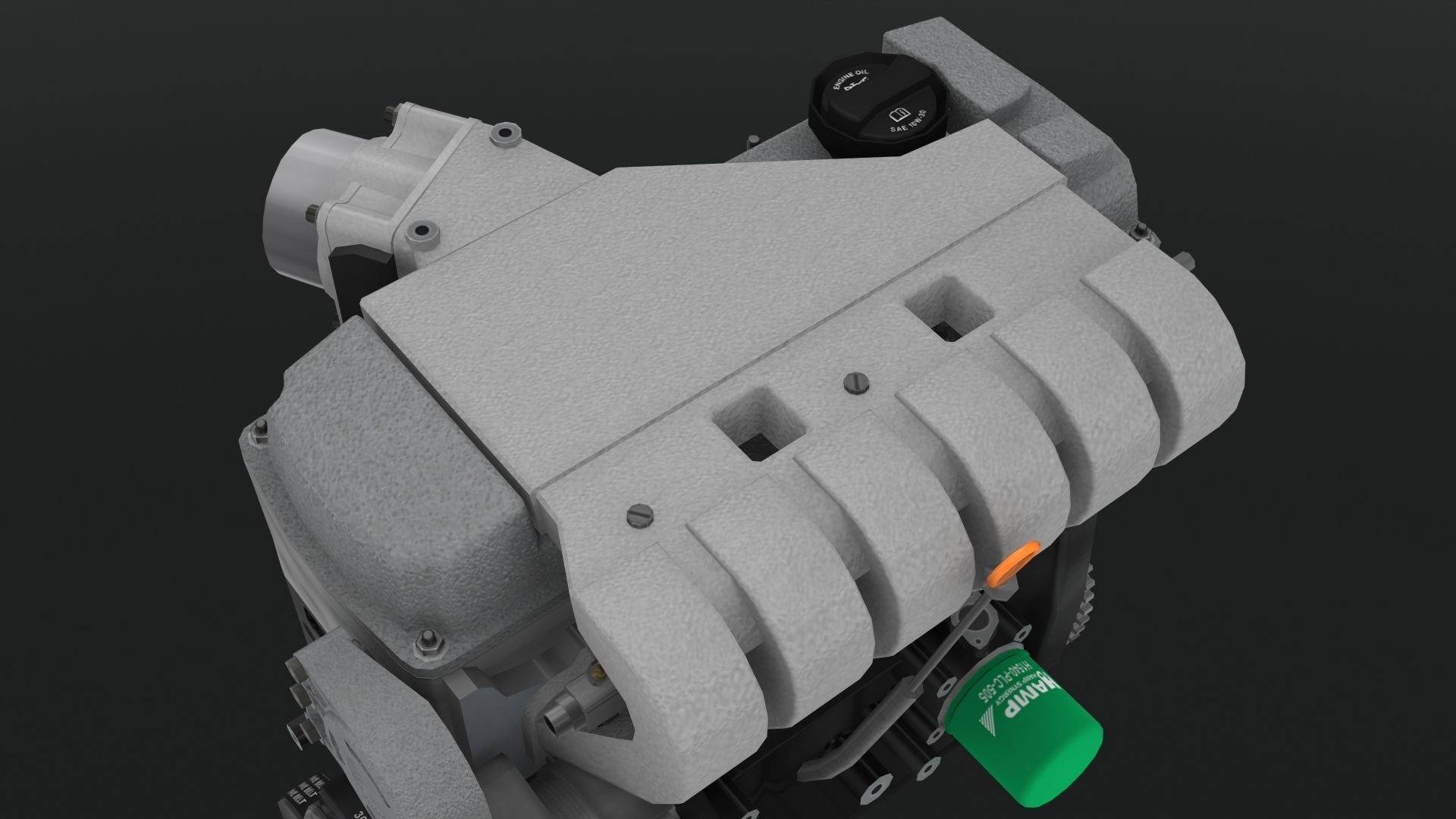 3D model Volkswagen Corrado VR6 12v engine VR / AR / low-poly | CGTrader