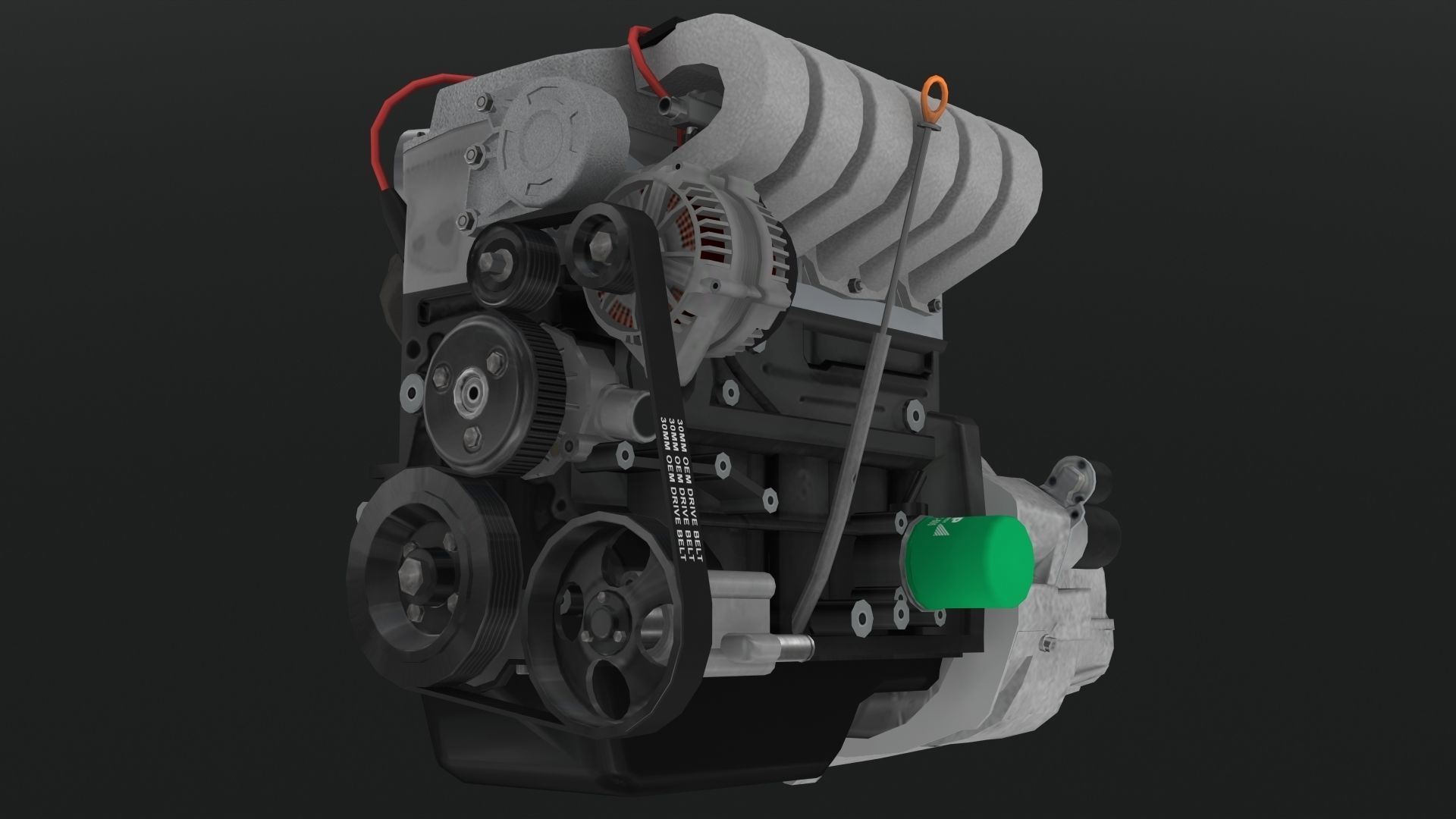 3D model Volkswagen Corrado VR6 12v engine VR / AR / low-poly | CGTrader