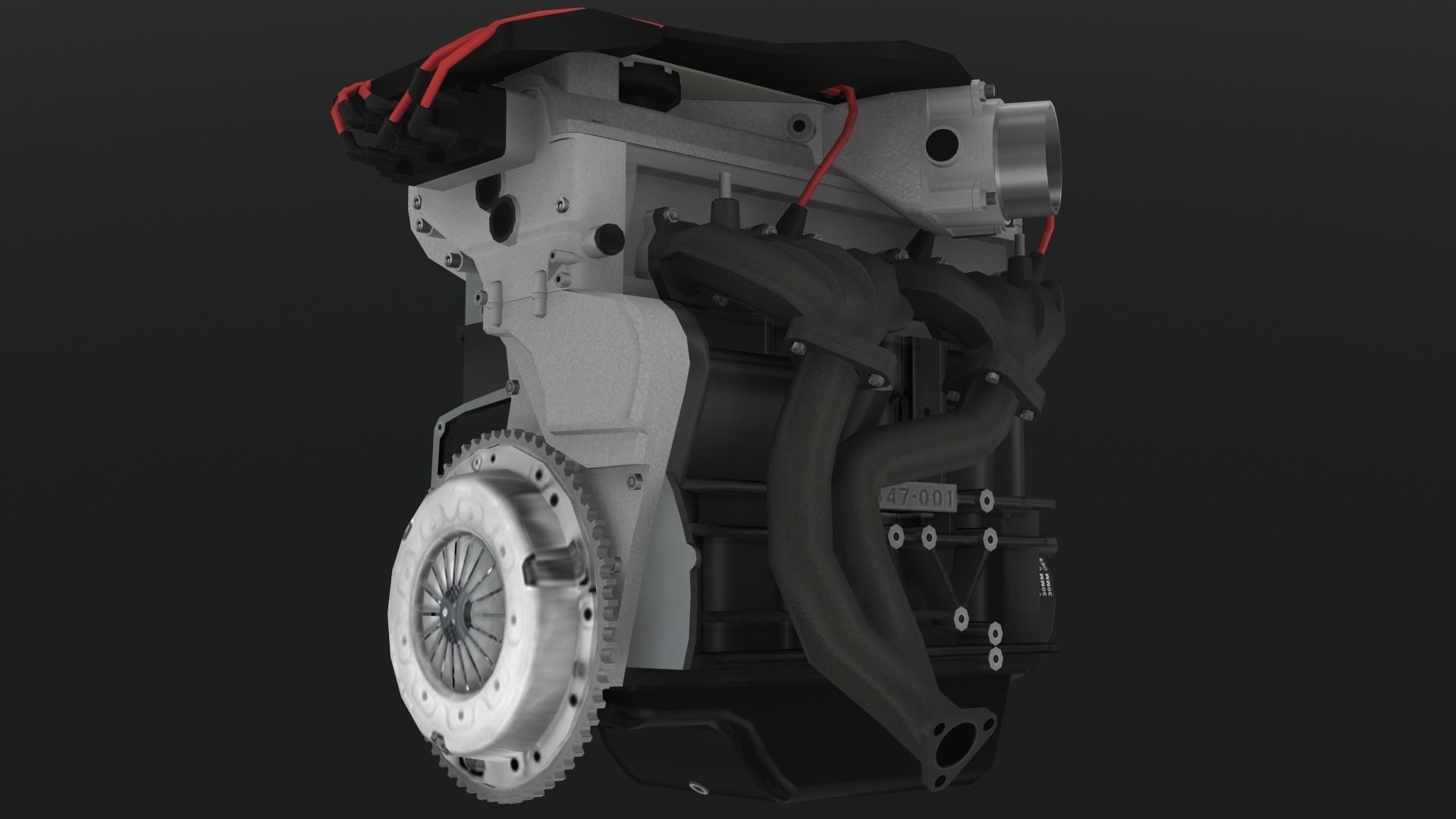 3D model Volkswagen Corrado VR6 12v engine VR / AR / low-poly | CGTrader