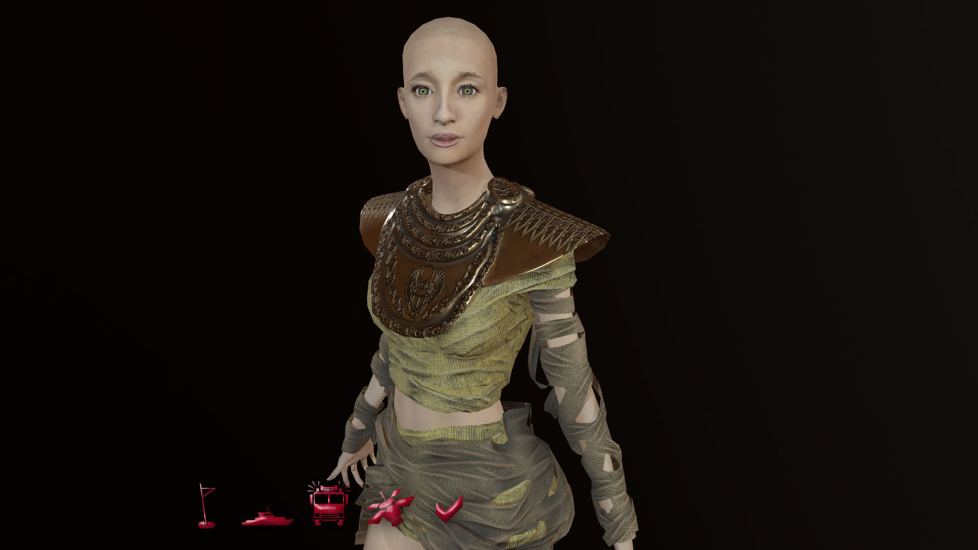 3D model Mummy Girl VR / AR / low-poly rigged | CGTrader