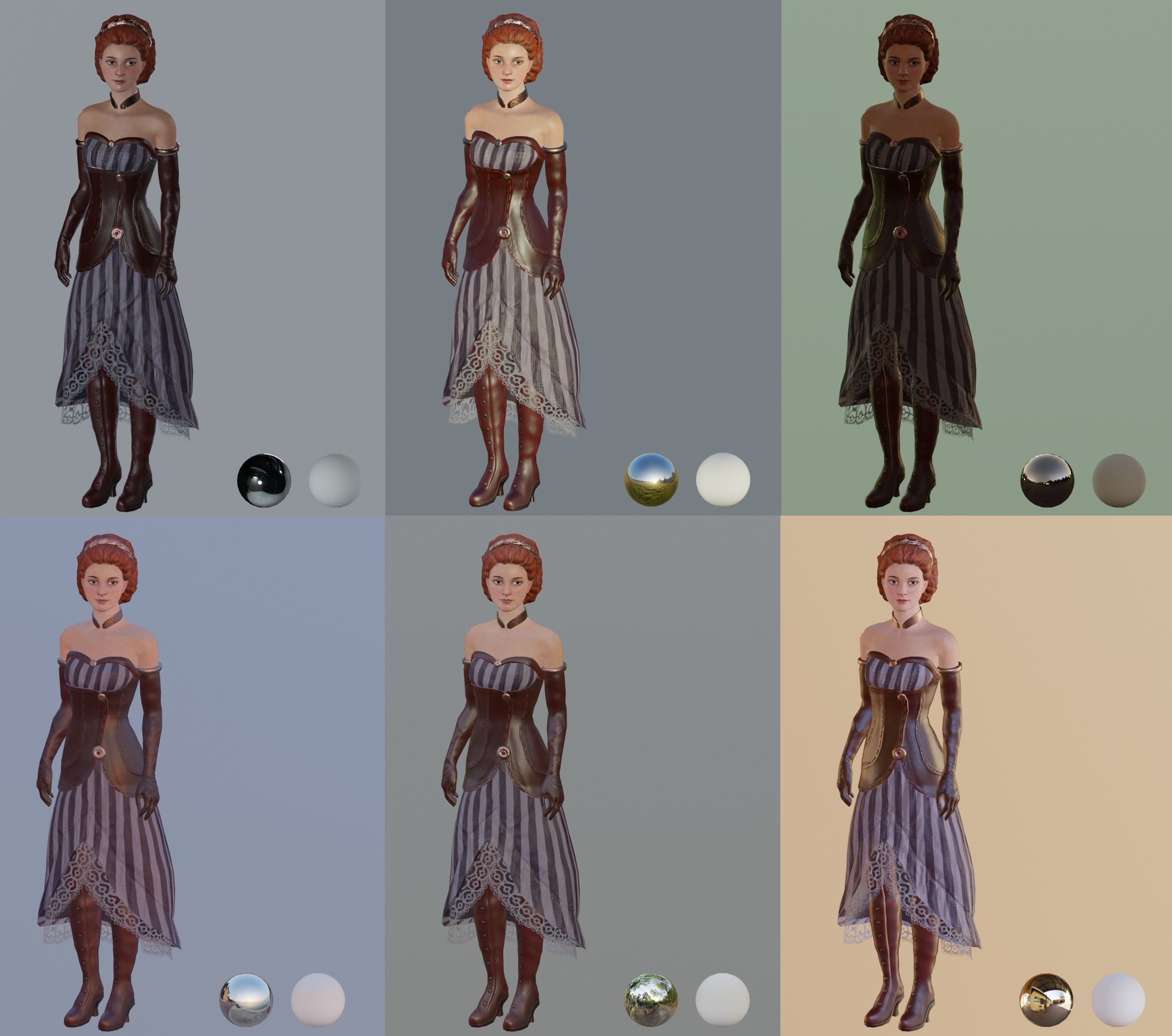 3D model Lillian woman in dress VR / AR / low-poly | CGTrader