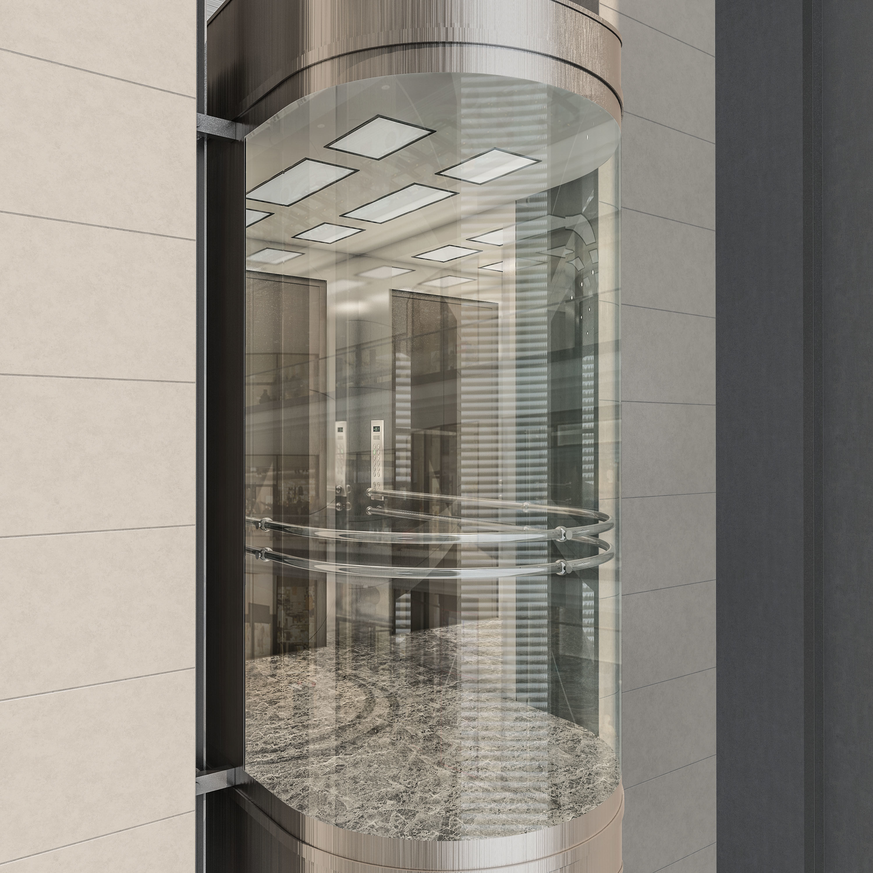 elevator elevators in modern building 3D model | CGTrader