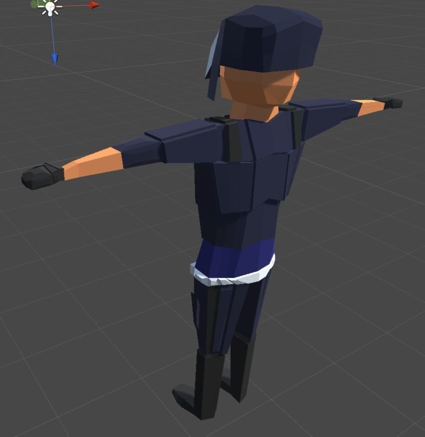 3D model Low poly basic policeman model for Unity Games VR / AR / low ...