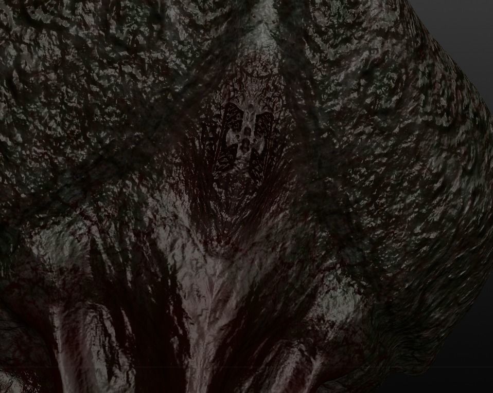 Space monster head 3D - Alien - Sticky green 3D model animated rigged ...