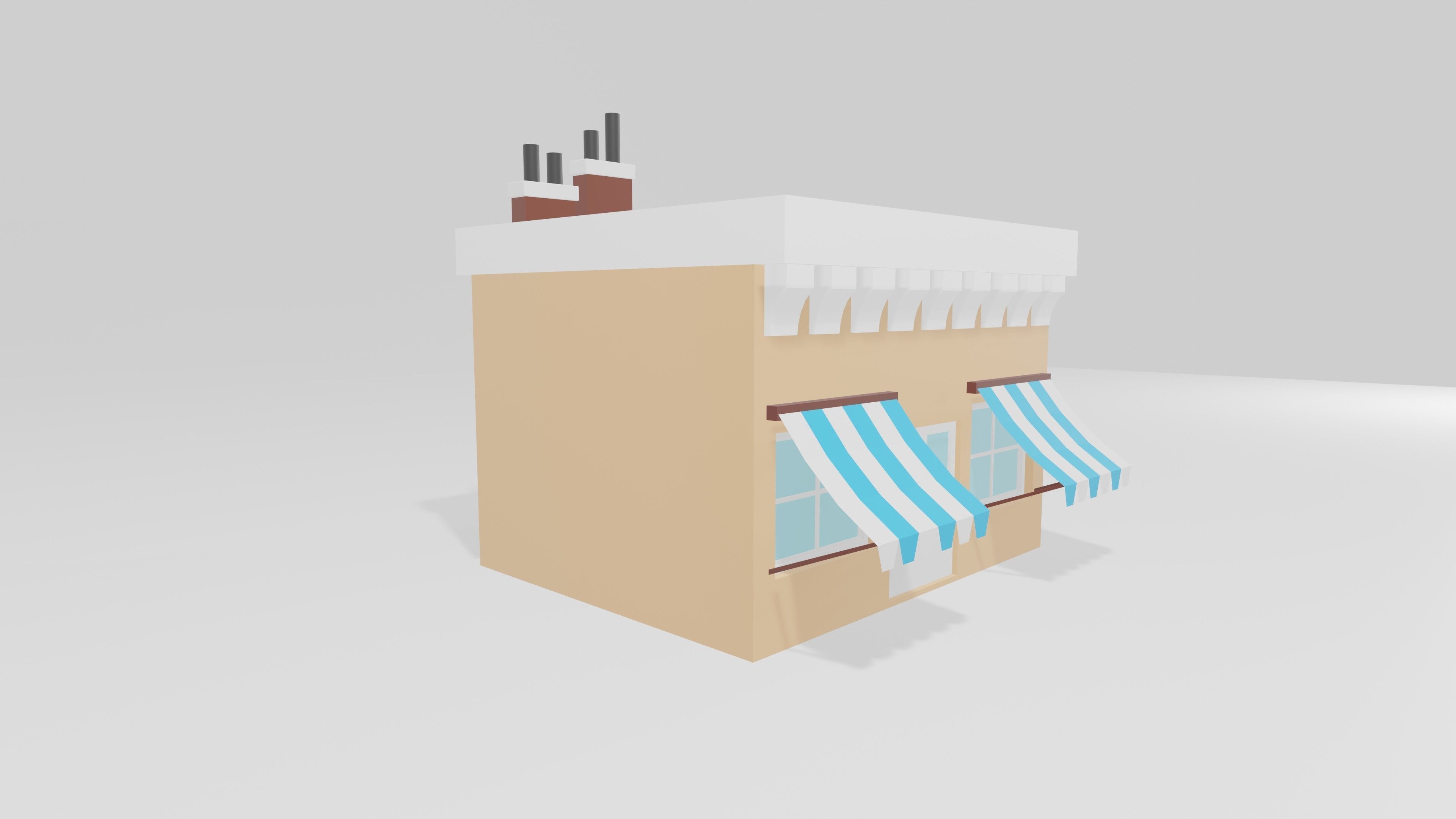 3D model Bake Shop Low Poly 3D Model VR / AR / low-poly | CGTrader