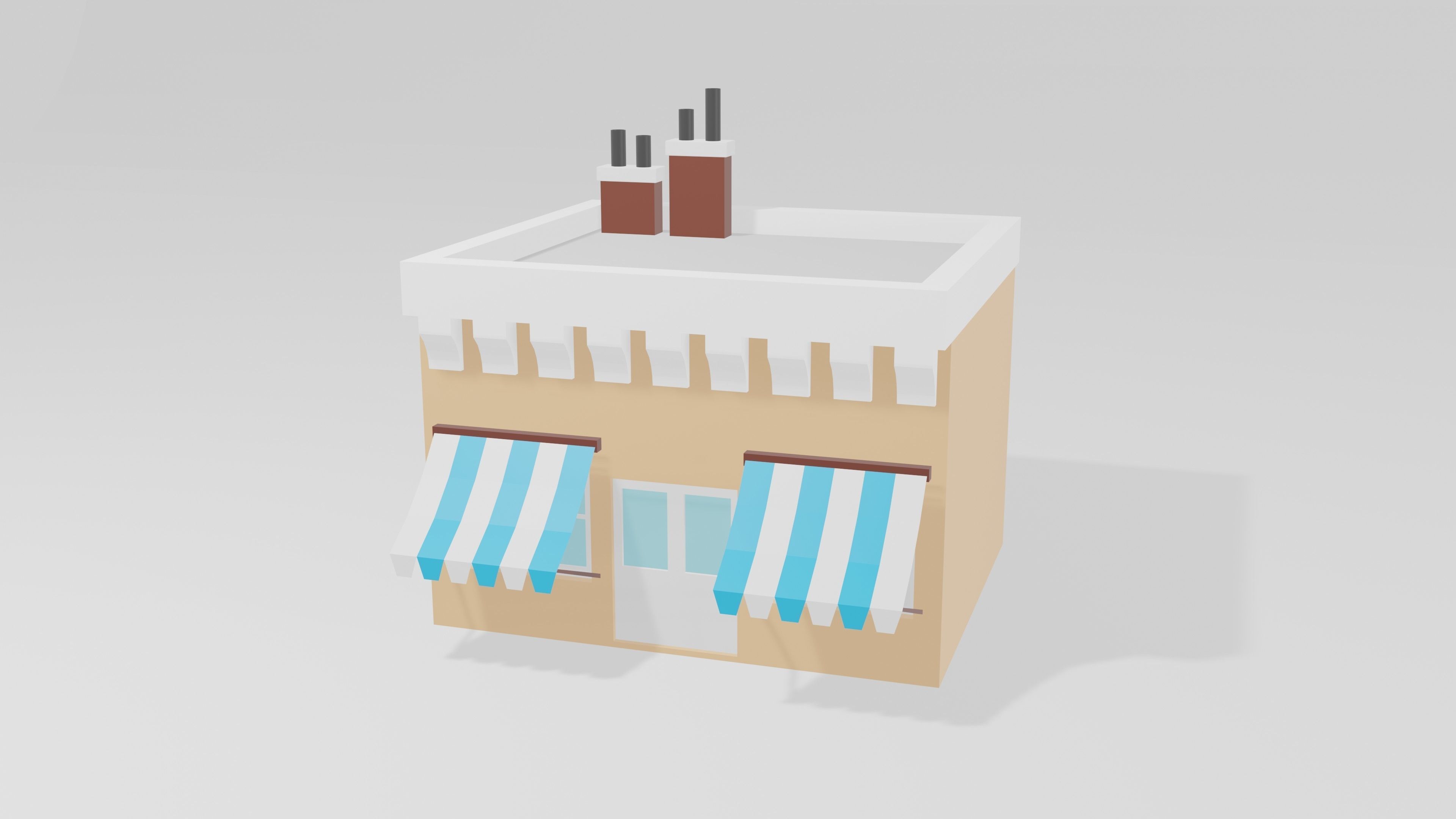 3D model Bake Shop Low Poly 3D Model VR / AR / low-poly | CGTrader
