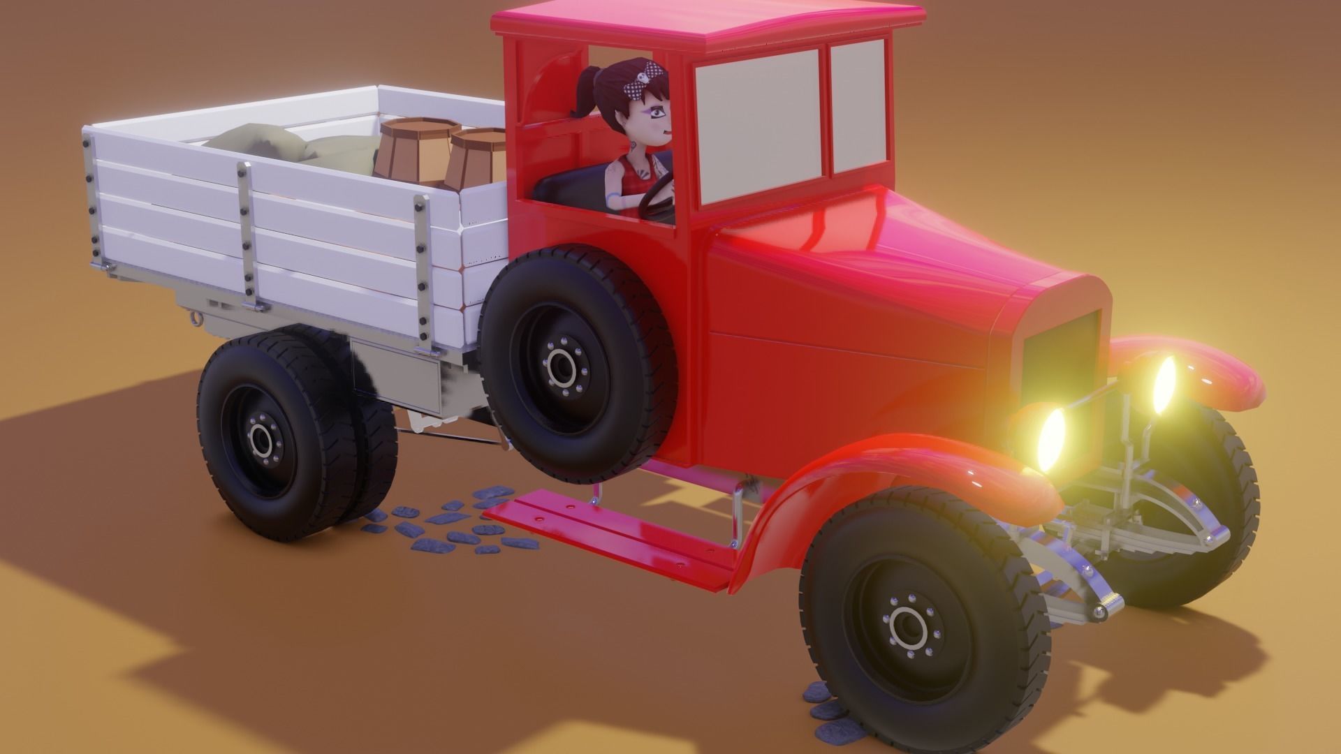 3D model Farm Truck VR / AR / low-poly | CGTrader