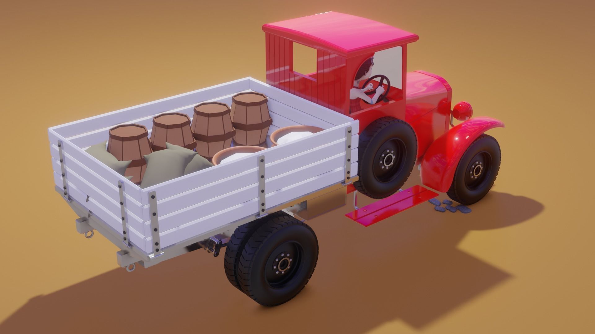 3D model Farm Truck VR / AR / low-poly | CGTrader