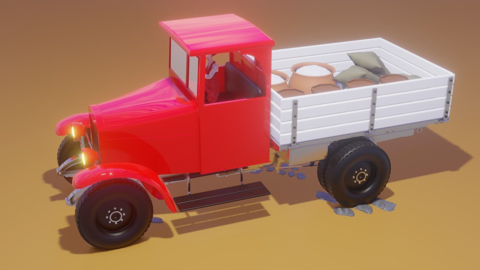 3D model Farm Truck VR / AR / low-poly | CGTrader