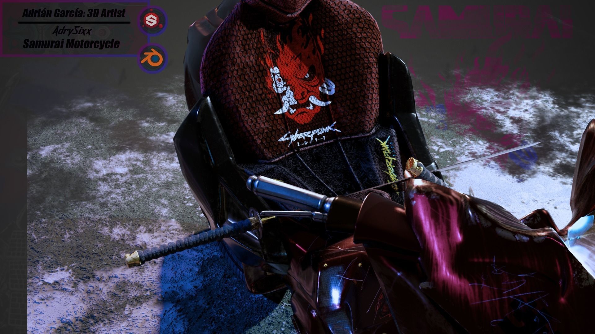 Samurai-Motorcycle motorcycle in video game 3D model | CGTrader