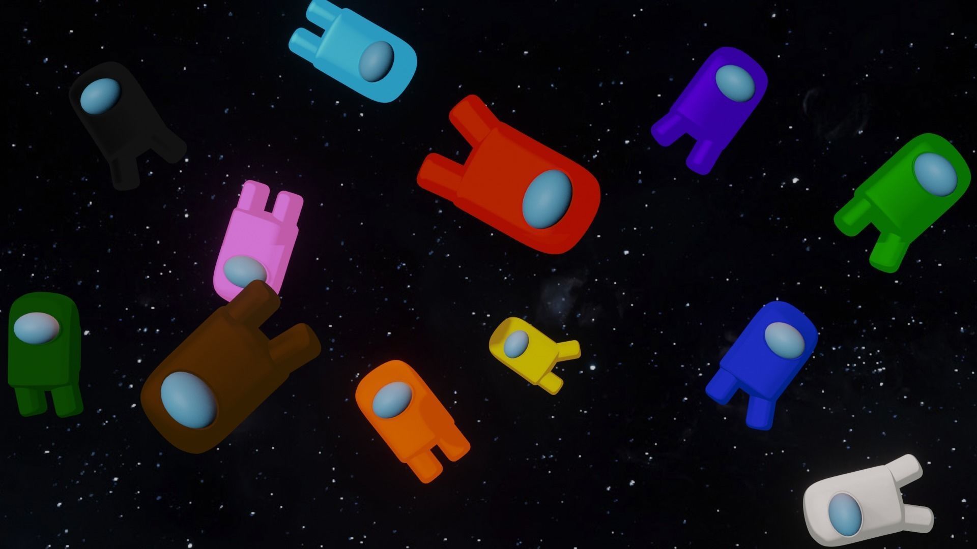 Among us characters RIG free VR / AR / low-poly 3D model animated ...