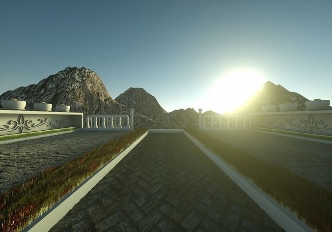 Game scene concept art editable 3D model | CGTrader