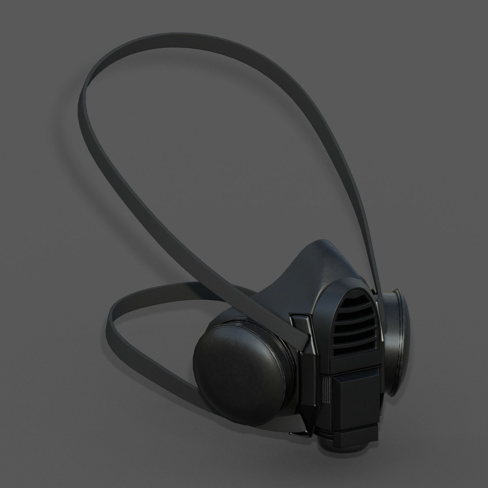 3D model Gas mask respirator Black plastic VR / AR / low-poly | CGTrader