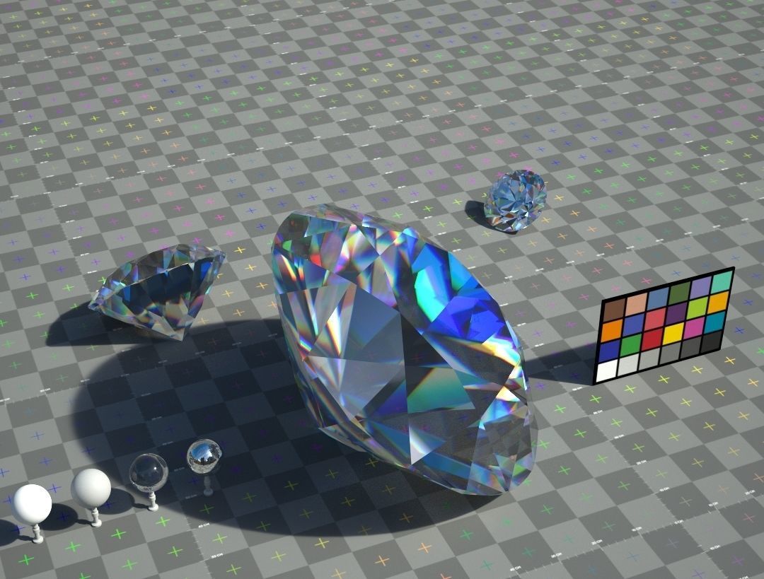 Texture Diamond Shader - VRay shader - FREE DIAMOND OBJ - VR / AR / low-poly | CGTrader