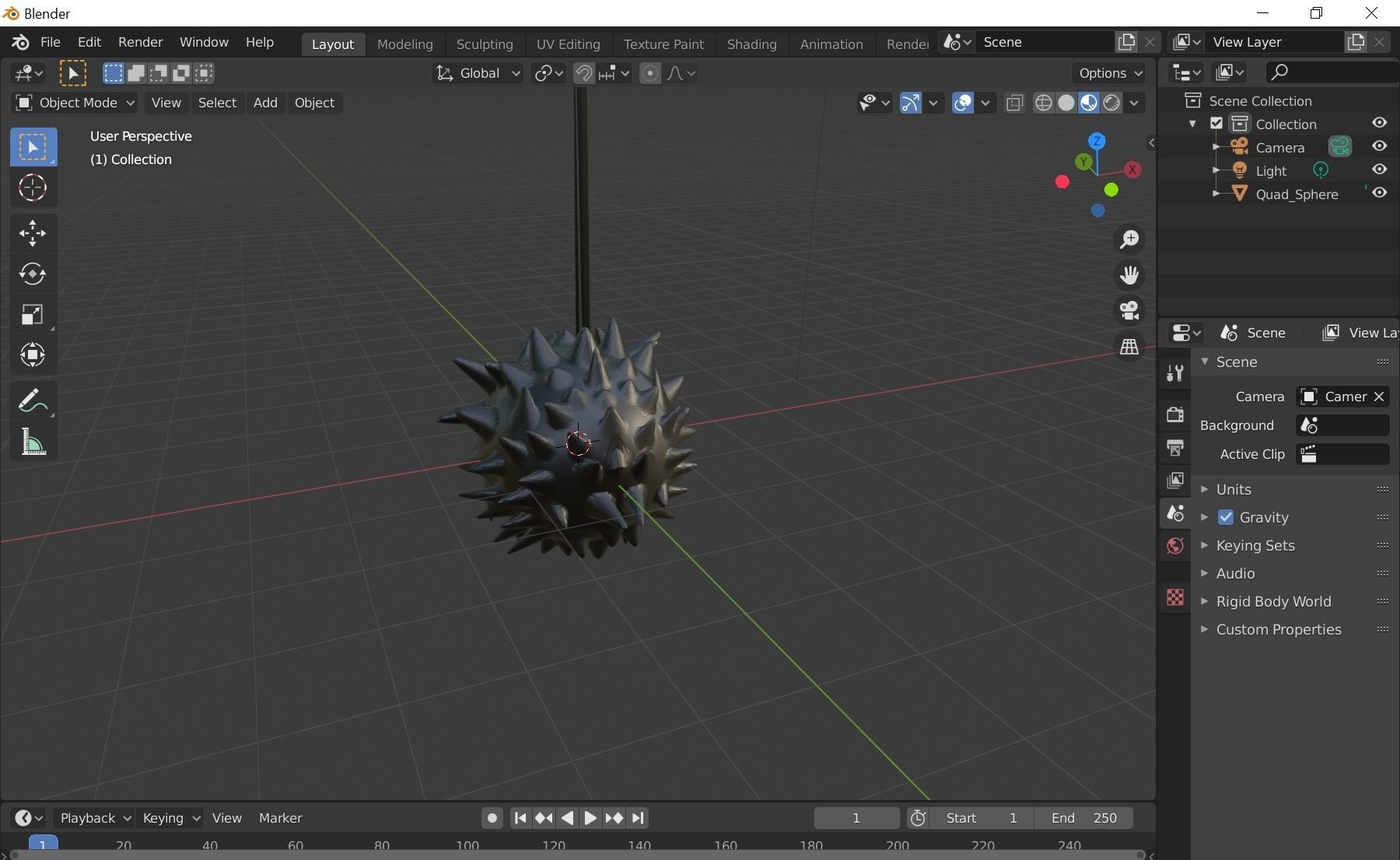 Spiked ball on stick free 3D model | CGTrader