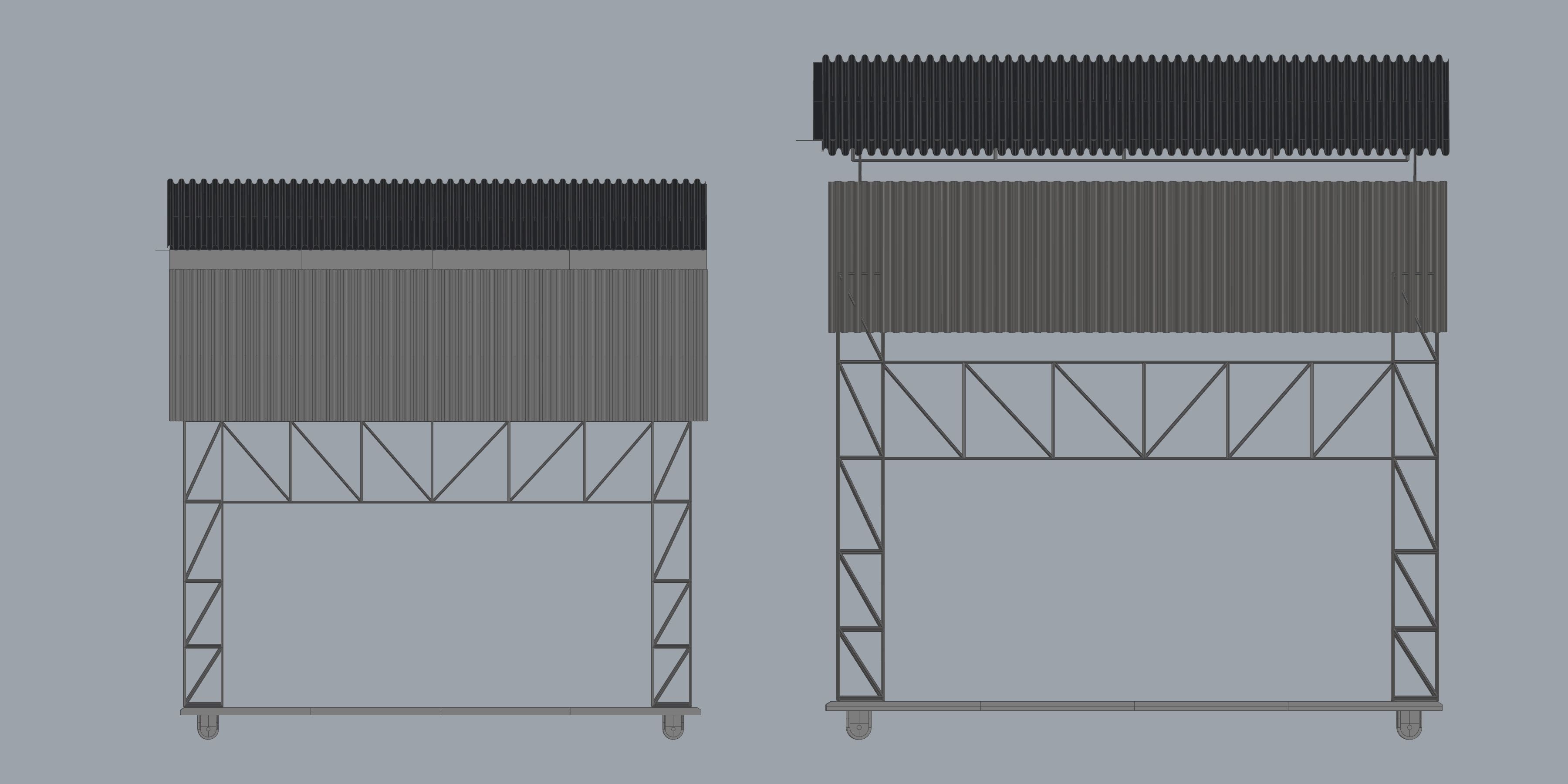 Movable Roof Facade 3D model | CGTrader