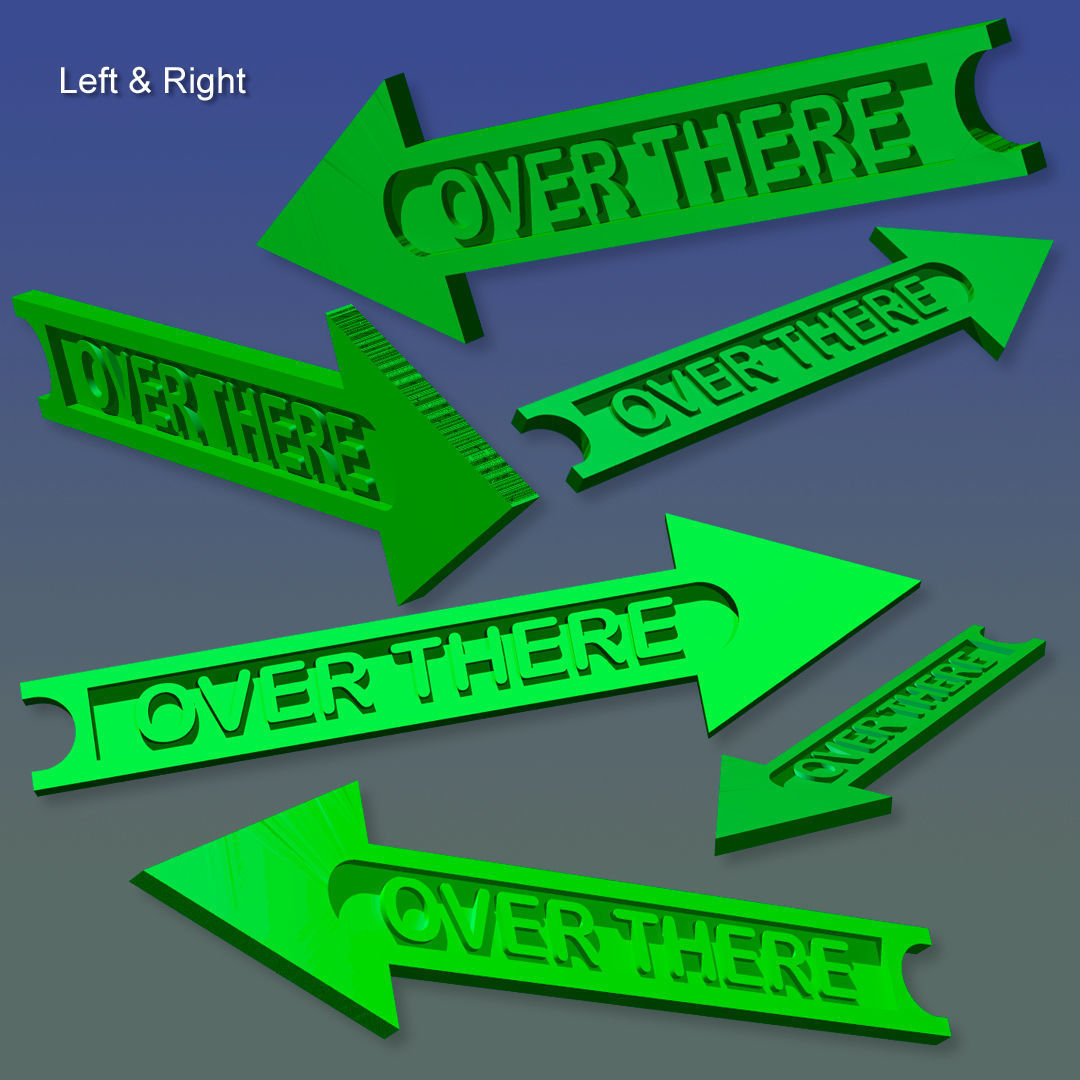 Arrow Directions free 3D model 3D printable | CGTrader