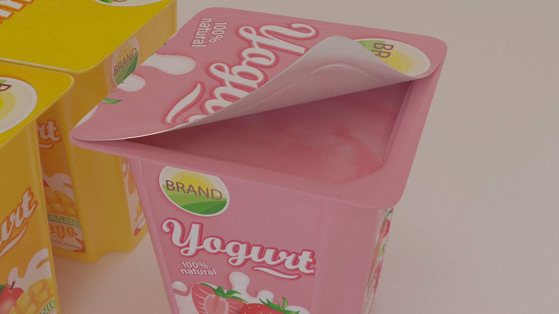 Flavoured Yogurt 3D model | CGTrader