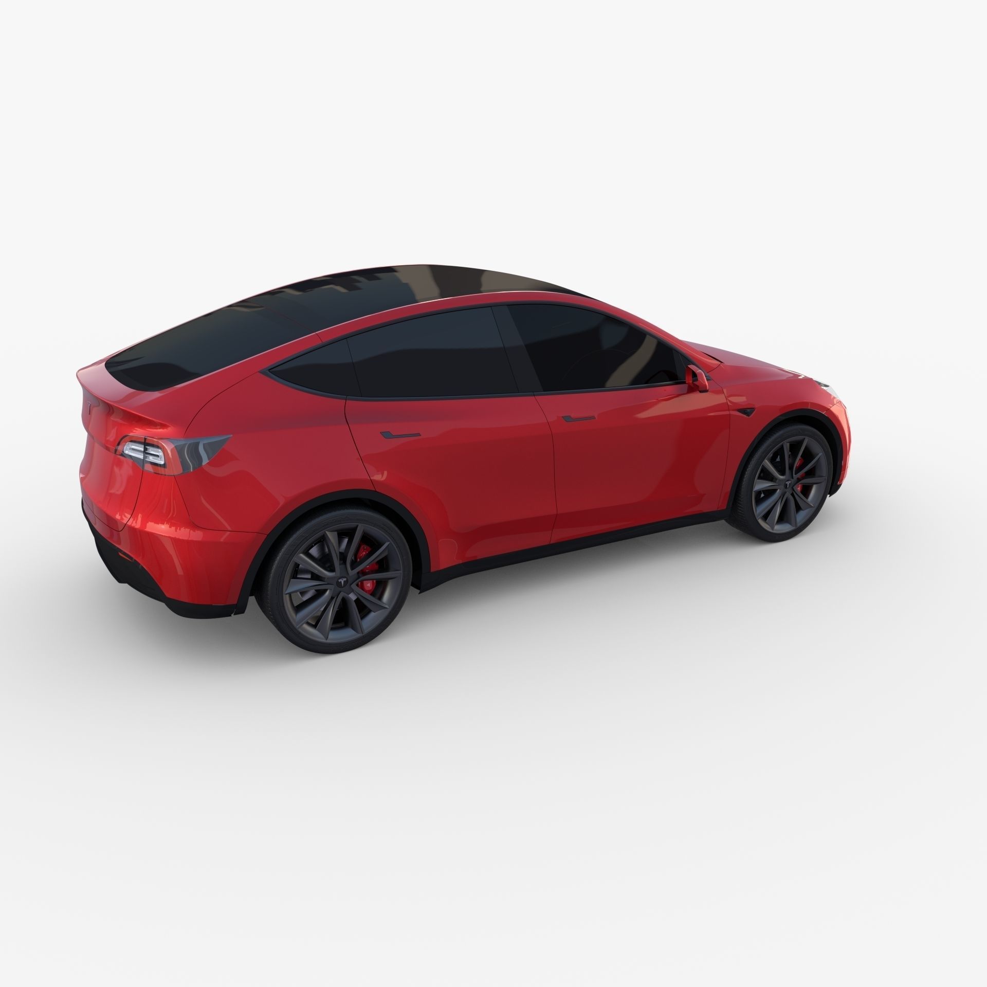 Tesla Model Y Red 3D model | CGTrader