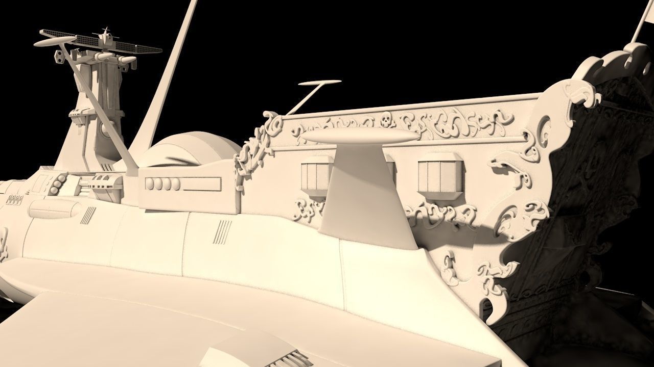 Arcadia Captain Harlock Spaceship 3D model | CGTrader