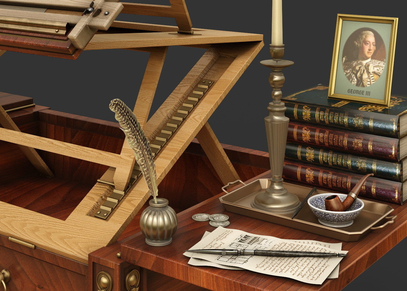 Architectural Table 1790 3D model | CGTrader