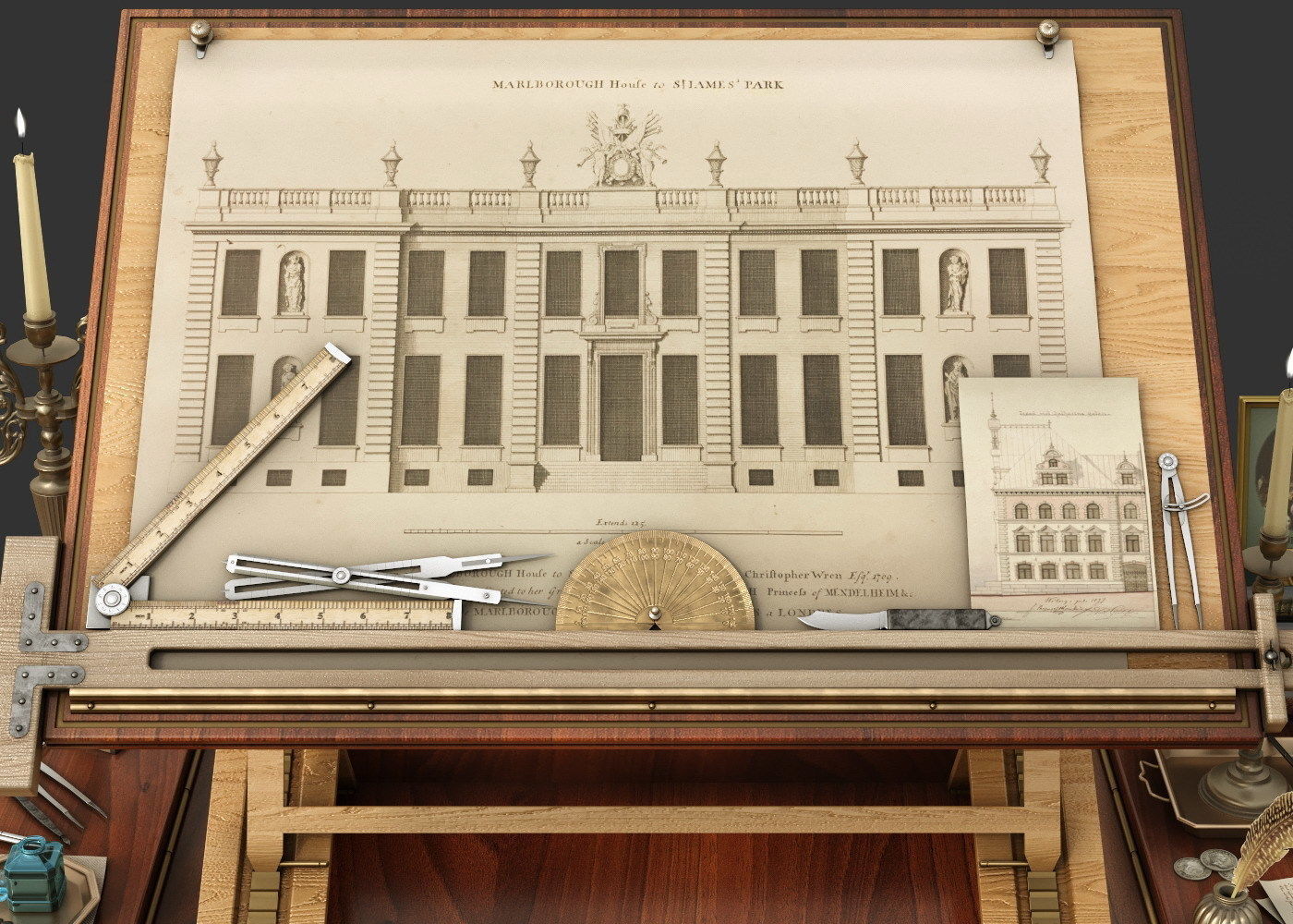 Architectural Table 1790 3D model | CGTrader