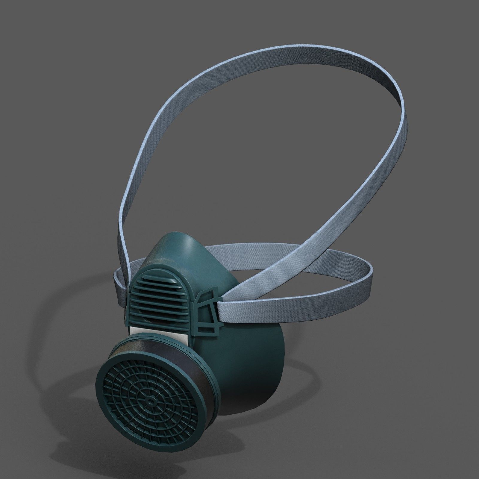 3D model Gas mask respirator plastic futuristic scifi VR / AR / low ...
