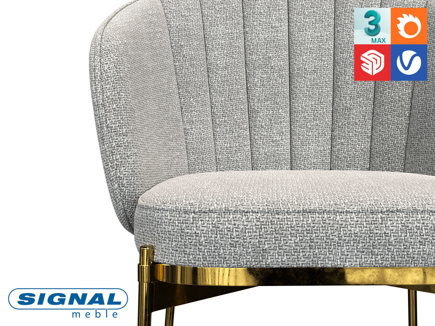 Chair Signal Prado Gray 3D model | CGTrader