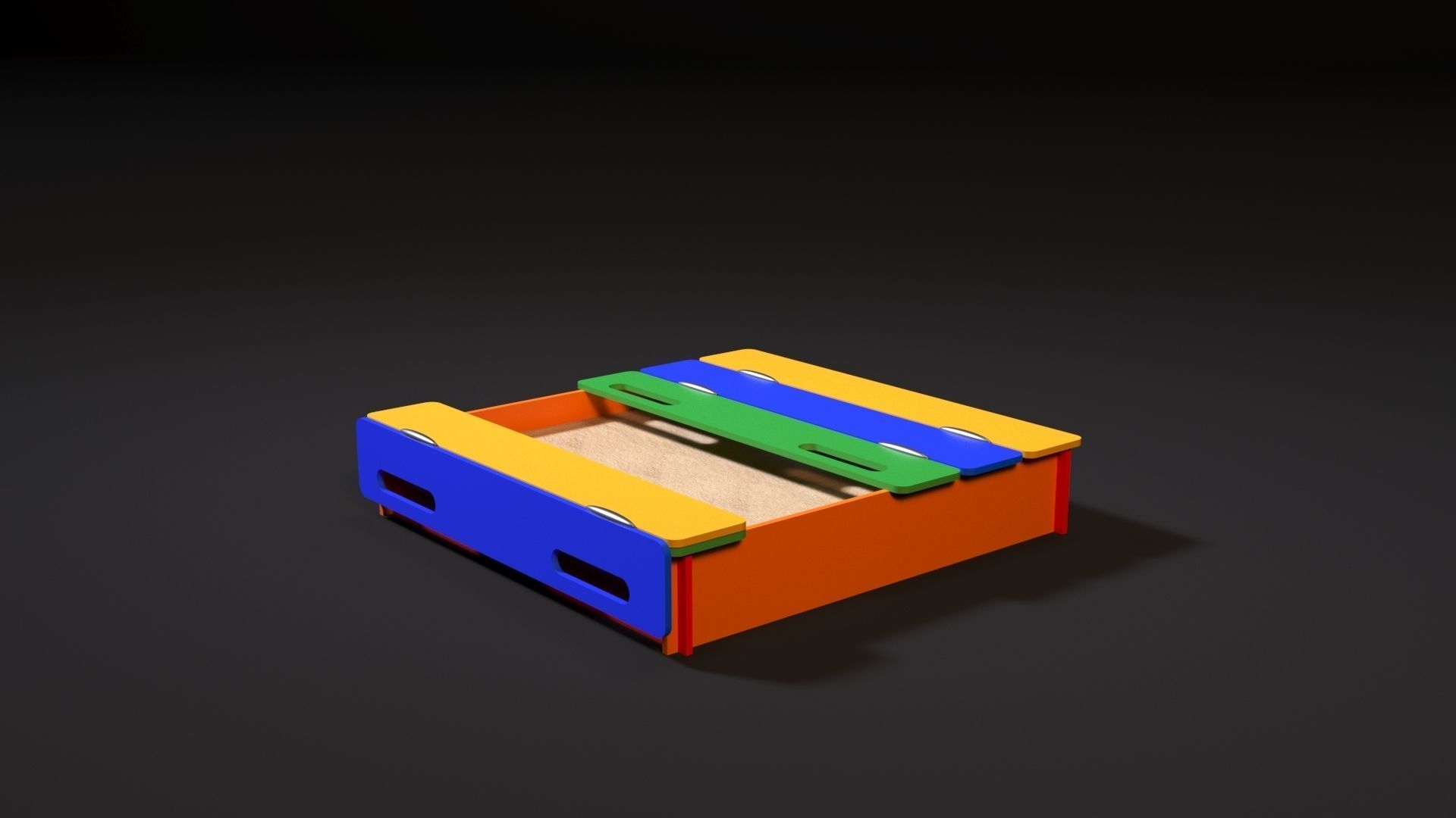 Sandbox with a cover 3D model | CGTrader