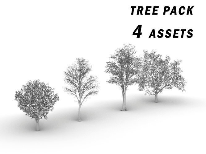 3D model TREE PACK VR / AR / low-poly | CGTrader